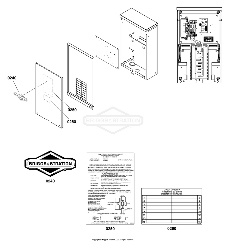 Briggs & Stratton 071212-00 - 100 Amp Automatic Transfer Switch ...