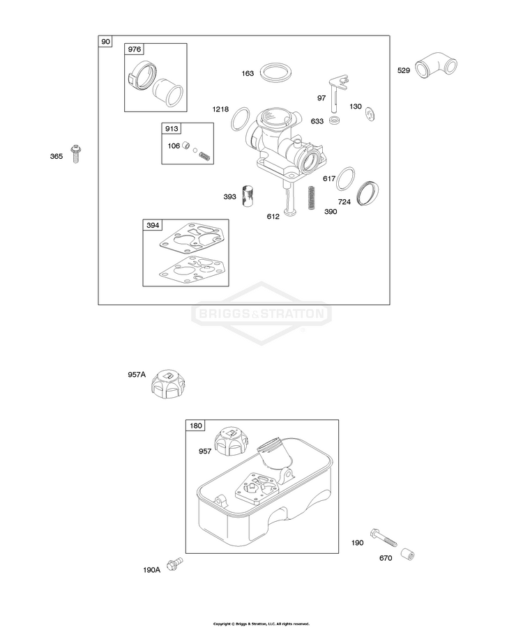 09F902-0100-B1 Briggs and Stratton Engine | PartsWarehouse