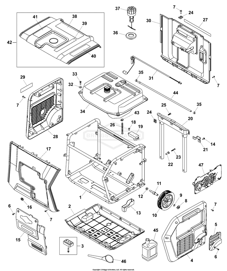 Briggs & Stratton 030805-00 - 4,500 Watt Briggs & Stratton Portable ...
