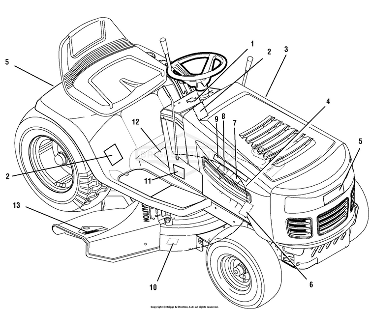 405612x108 Murray - Rover Clipper, Lawn Tractor (2007) - PartsWarehouse