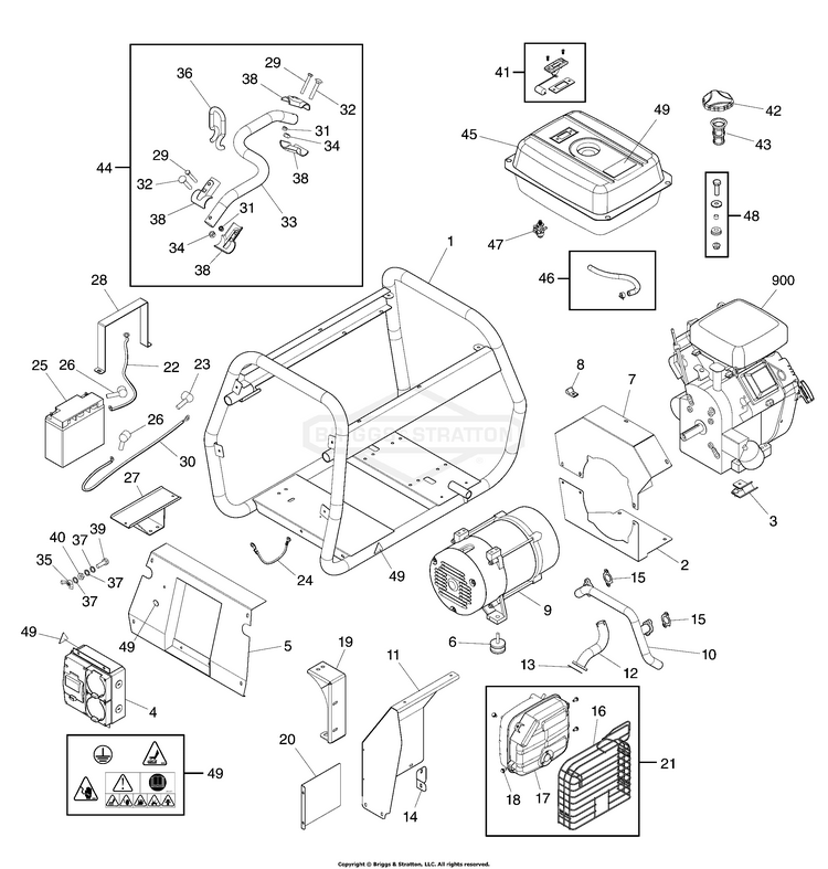 MGRE7560-00 Briggs and Stratton Portable Generator ProMax 7500/6000EA ...