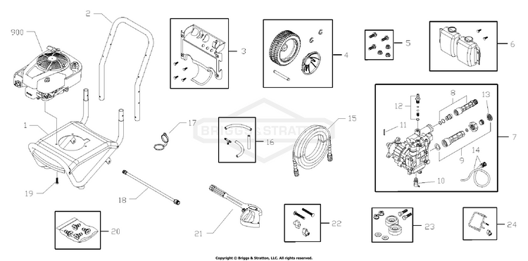 020381-0 Briggs and Stratton Pressure Washer 3,000 PSI - PartsWarehouse