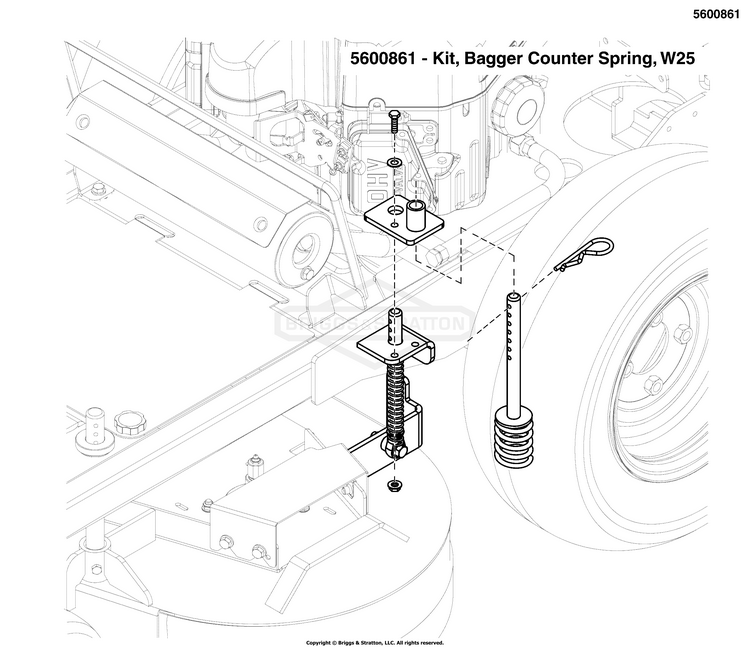 Ferris 5600861 - Kit, Bagger Counter Spring, W25 Attachment ...
