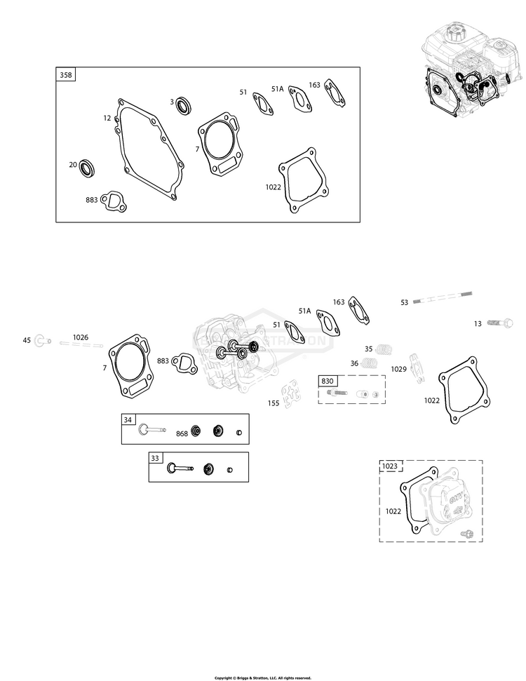 13R232-0001-F1 Briggs and Stratton Engine | PartsWarehouse