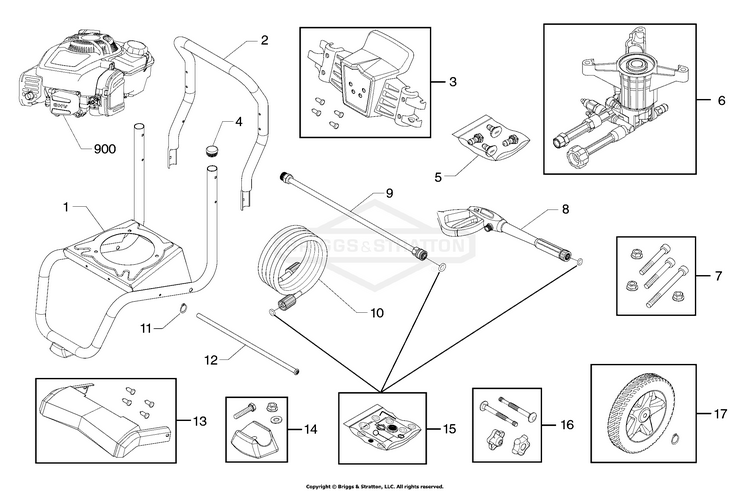Briggs & Stratton 020688-01 - 3,000 PSI Briggs & Stratton Pressure ...