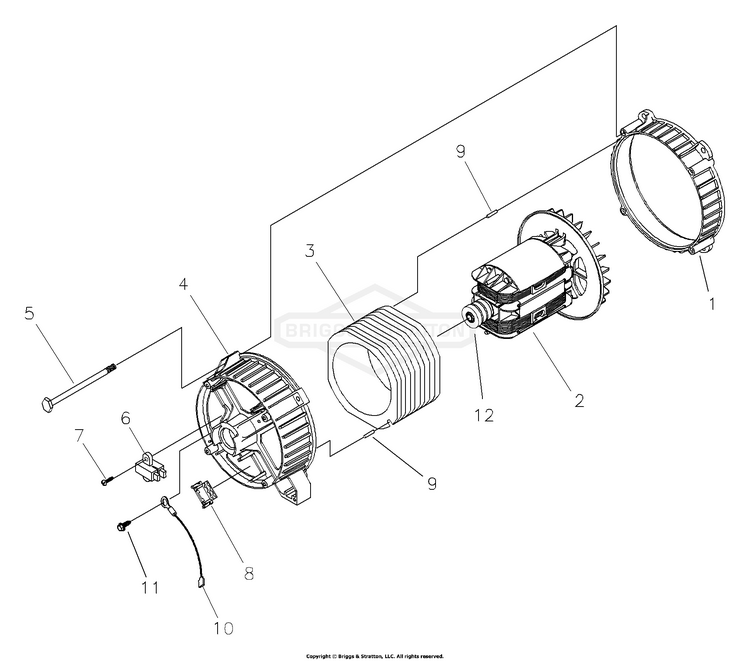 030325-0 Briggs and Stratton Generator 5,550 Watt - PartsWarehouse