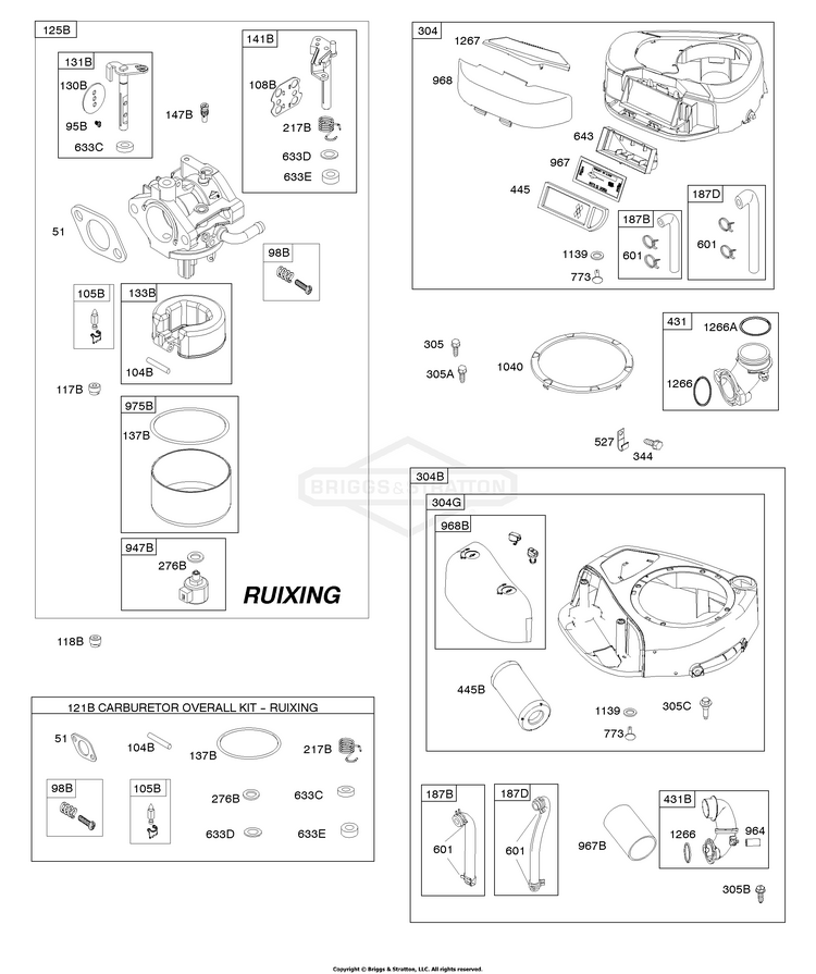 31A507-0121-G1 Briggs and Stratton Engine | PartsWarehouse