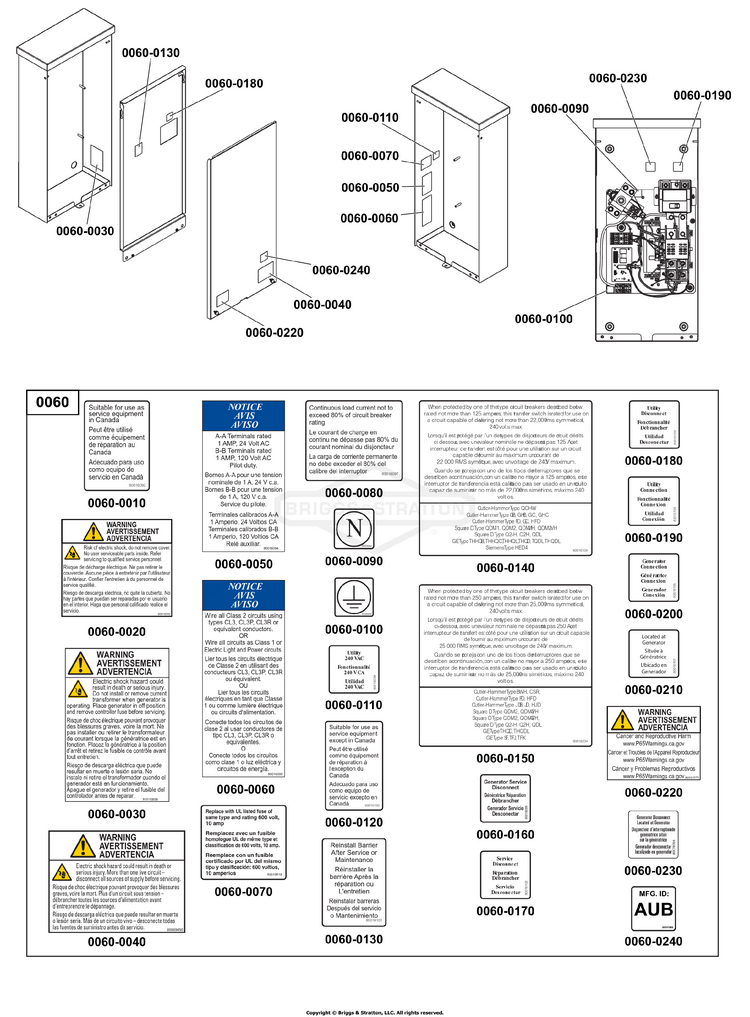 Briggs & Stratton 071270-00 - 200 Amp Automatic Transfer Switch ...