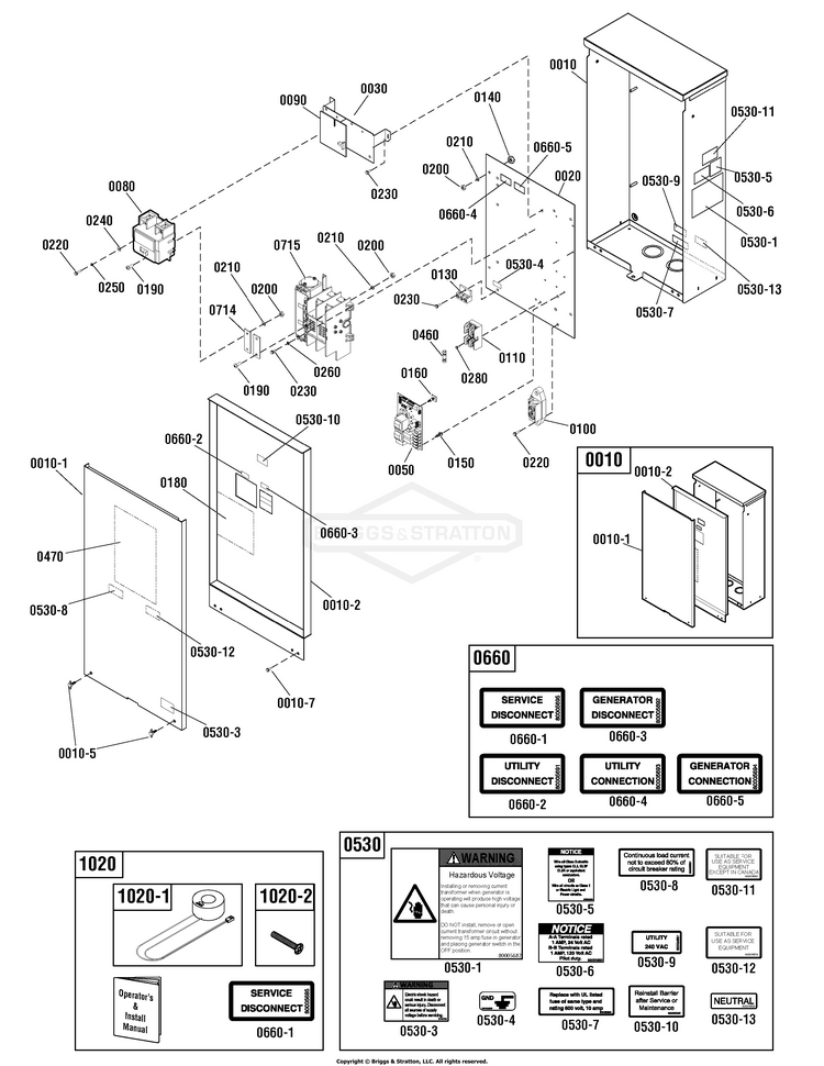 071036-02 Briggs and Stratton Transfer System 200 Amp Automatic ...