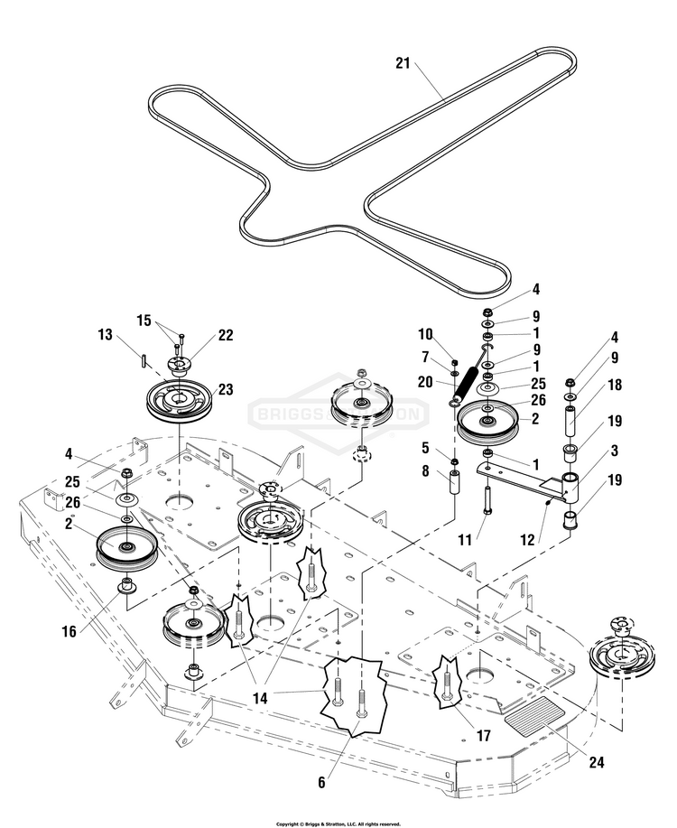 Ferris 5901184 - 72" Side Discharge Flat-Nosed Mower Deck (3100/72 ...
