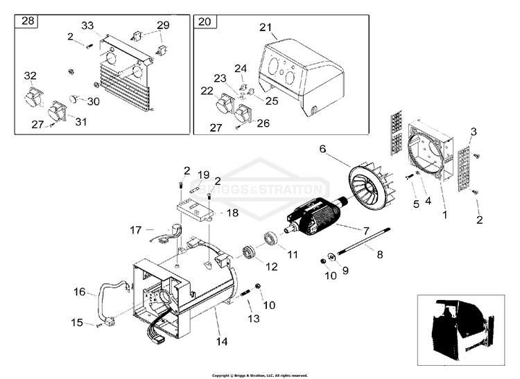 1869-0 Briggs and Stratton Portable Generator ProMax 6000 - PartsWarehouse
