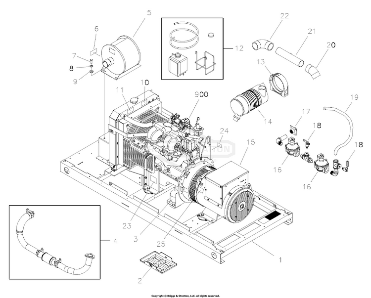 076000-0 Briggs and Stratton 30,000 Watt Home Generator System ...