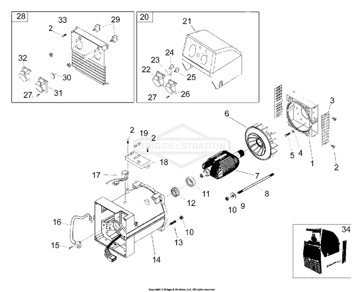 030287-0 Briggs and Stratton Portable Generator ProMax 6000EA UK ...