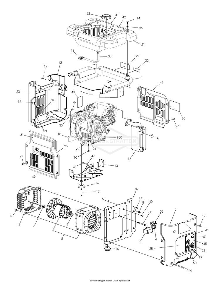 Briggs & Stratton 030437-0 - 1,850 Watt Husky | Partswarehouse Briggs & Stratton 030437-0 - 1,850 Watt Husky | Partswarehouse