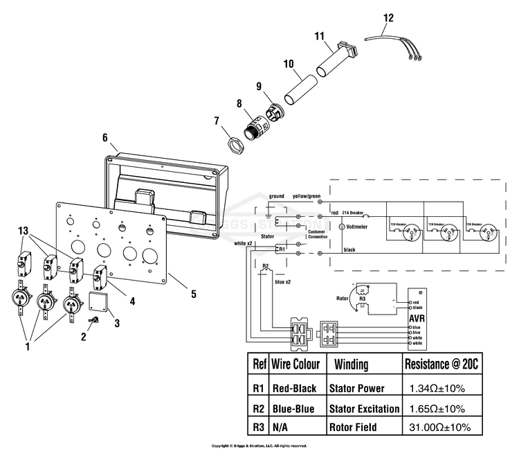 038030-00 Briggs and Stratton Portable Generator ProMax 6000A Argentina ...