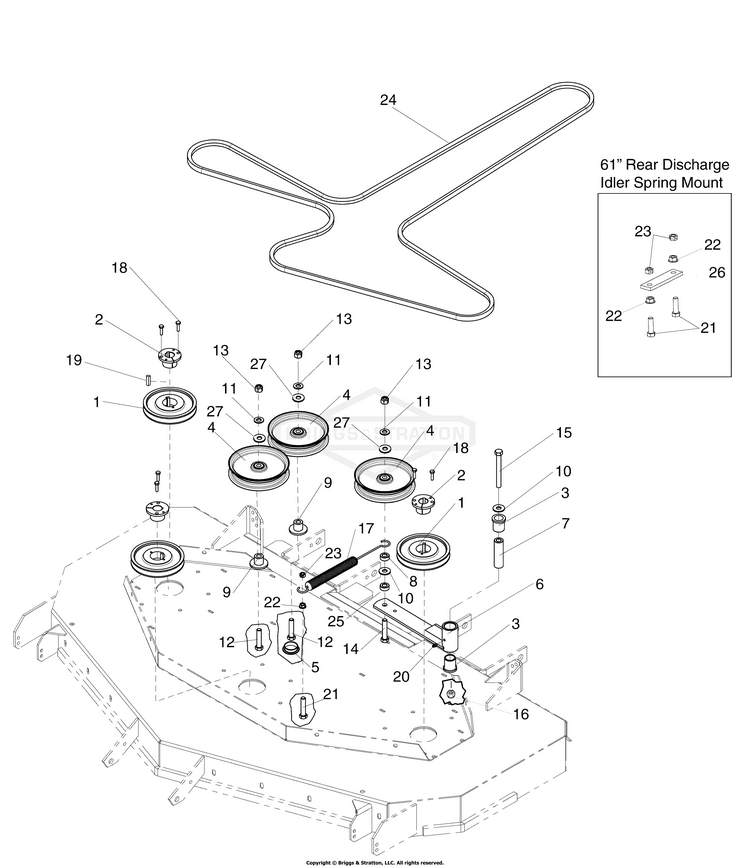 Ferris 5901169 - 72" Rear Discharge Mower Deck Export (5100/72RCE ...