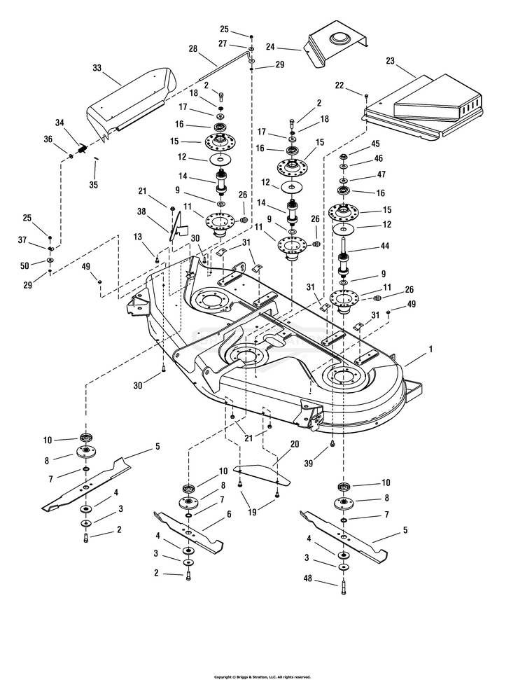 1695960 Murray - 54" Mower Deck (2011) - PartsWarehouse