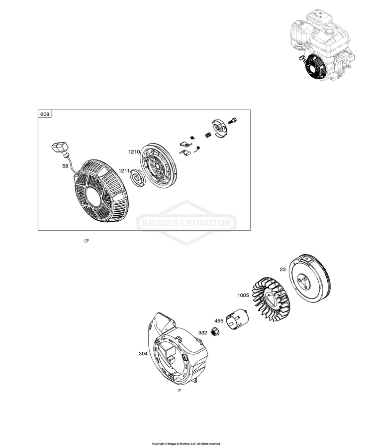 25U232-0009-01 Briggs and Stratton Engine | PartsWarehouse