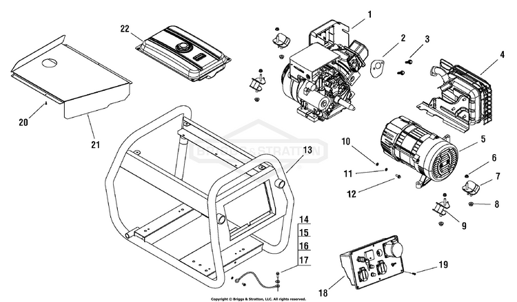 038030-00 Briggs and Stratton Portable Generator ProMax 6000A Argentina ...