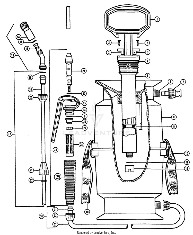 Echo Ms 12 Manual Sprayer Partswarehouse