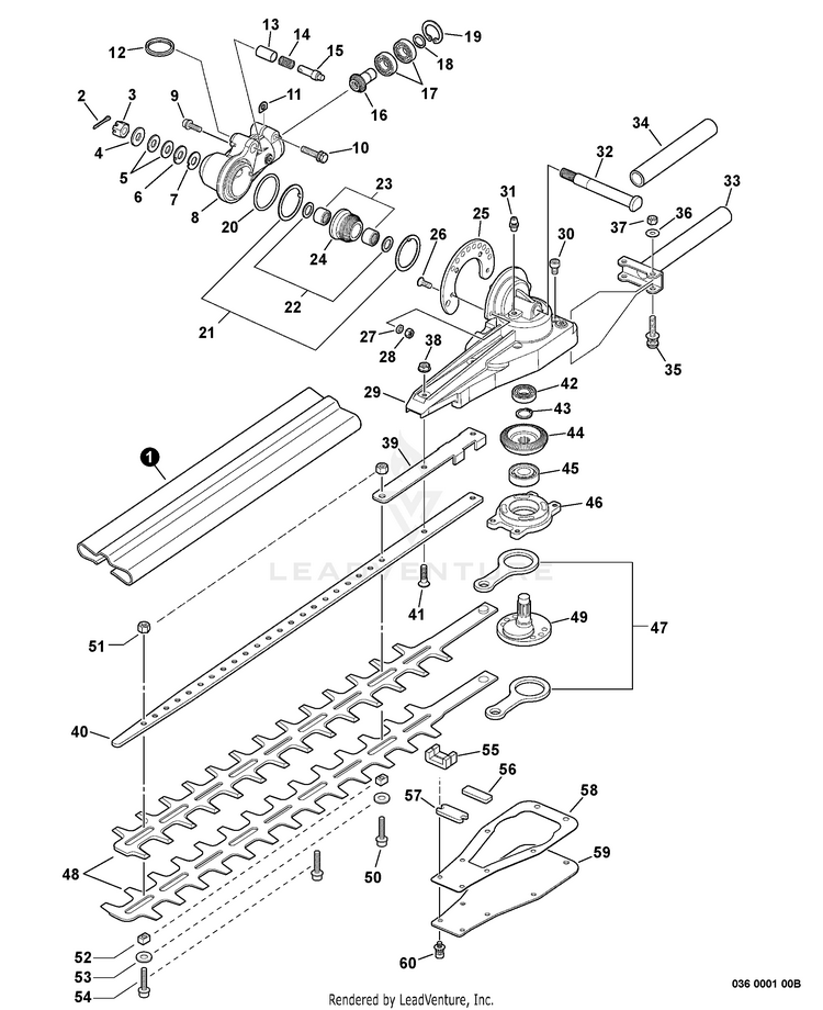 Echo 90092 HCA Cutting Head Assembly Hedge Trimmer Accessories ...