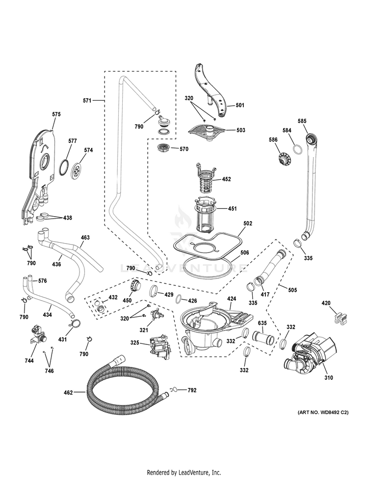 GE GDT225SSL0SS Dishwasher | Partswarehouse