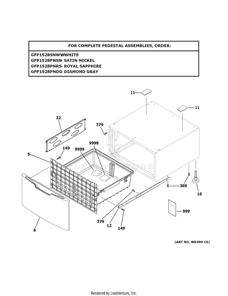 GE GFP1528SNWW Washer - PartsWarehouse
