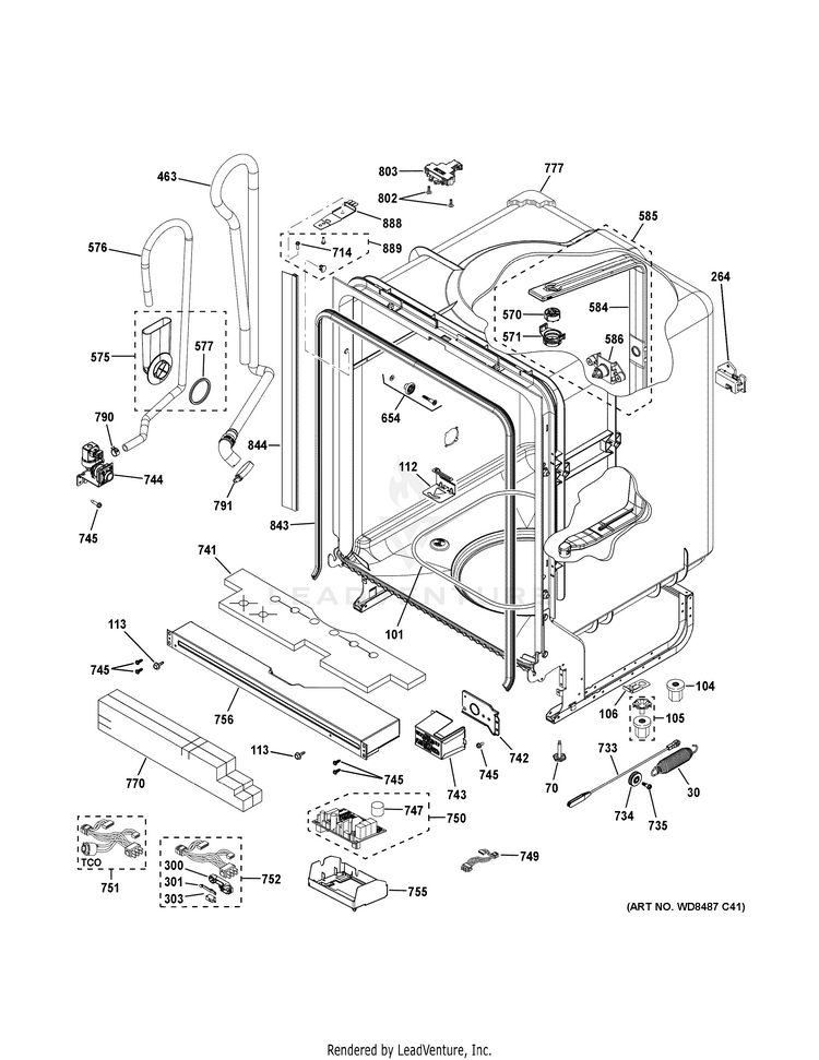 GE GDT635HSM0SS Dishwasher - PartsWarehouse