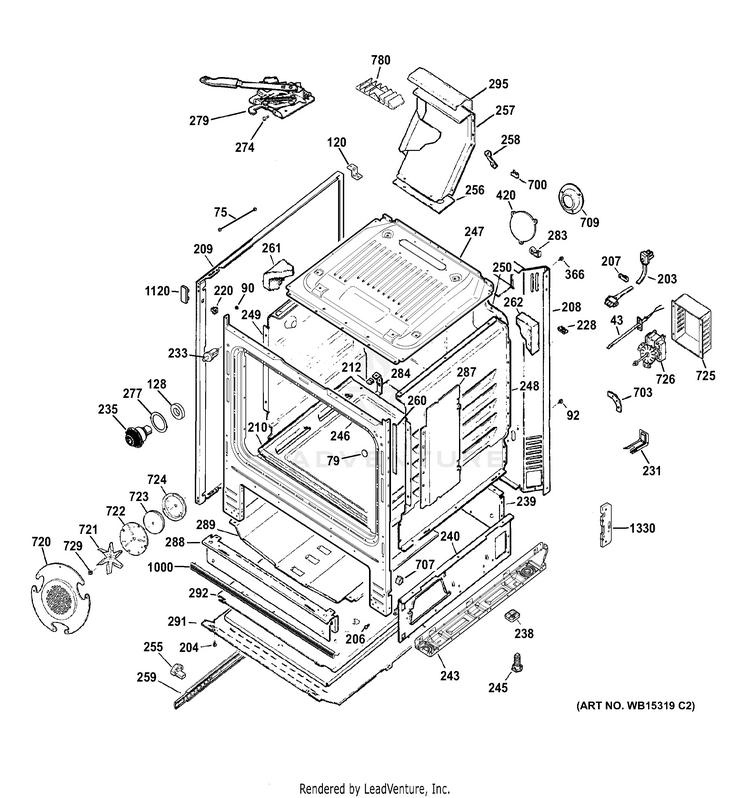 GE JGB770SEF1SS Gas Range | Partswarehouse