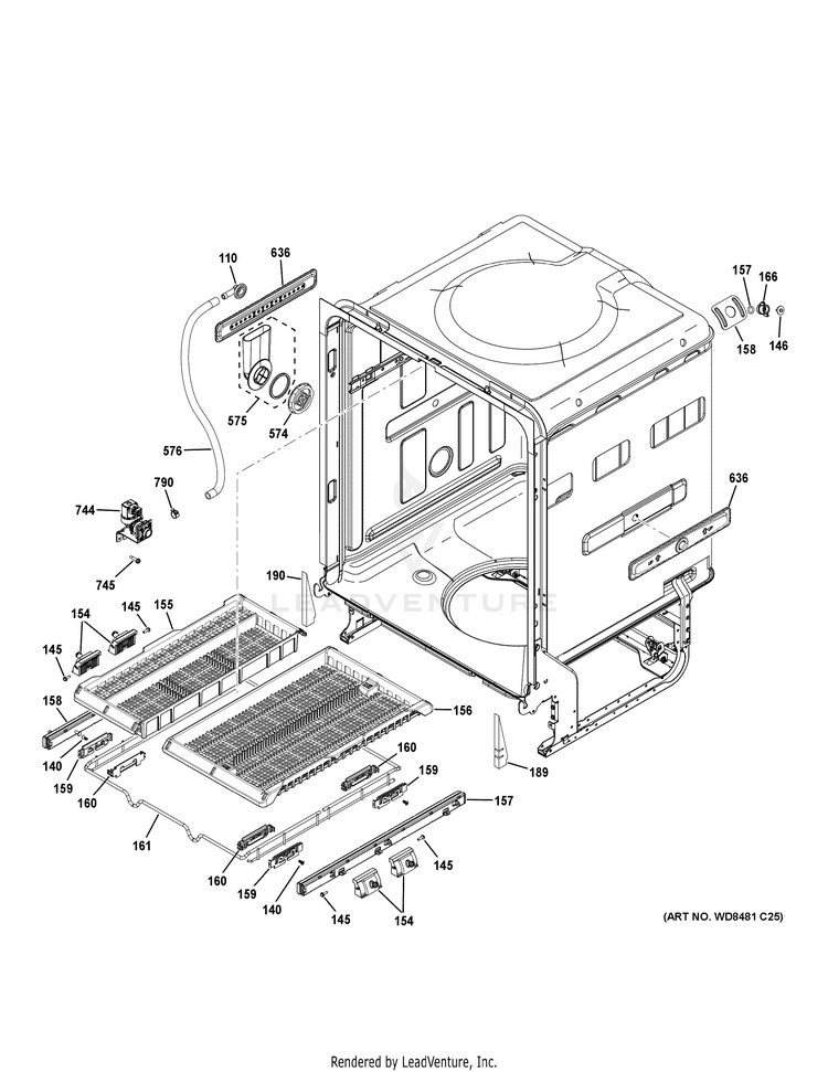 GE PDT760SSF7SS Dishwasher - PartsWarehouse