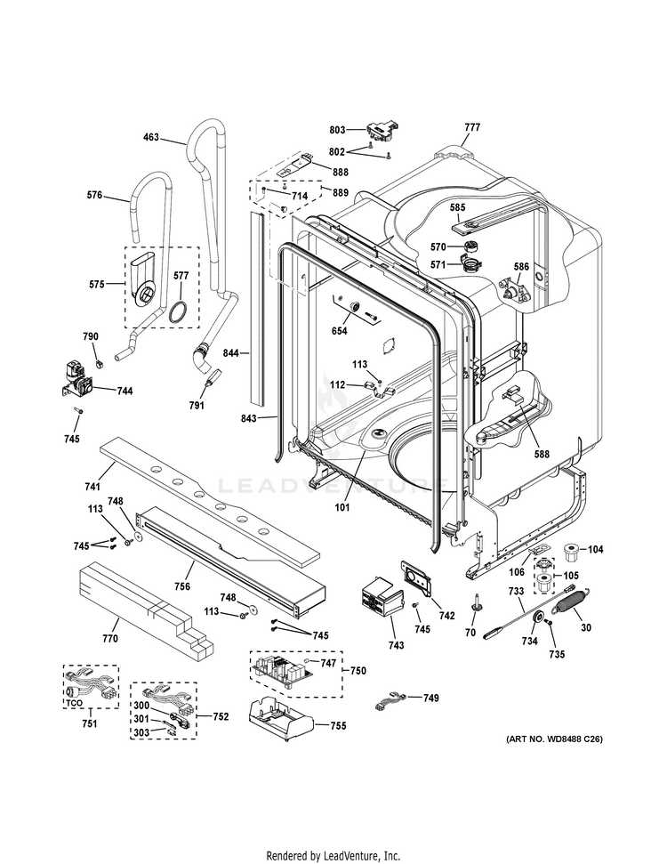 GE GDT625PSJ6SS Dishwasher | Partswarehouse