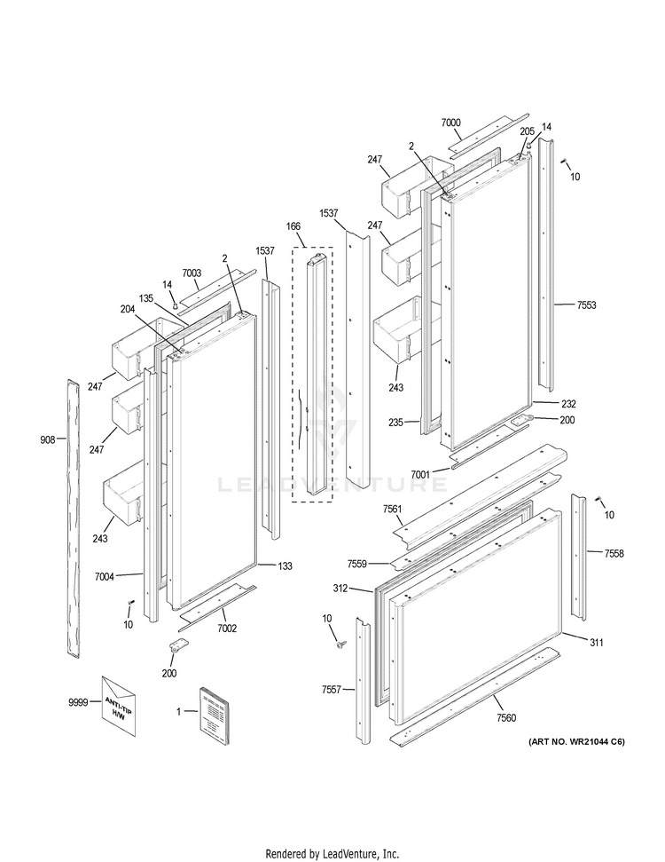 GE ZIP360NHC Refrigerator | Partswarehouse