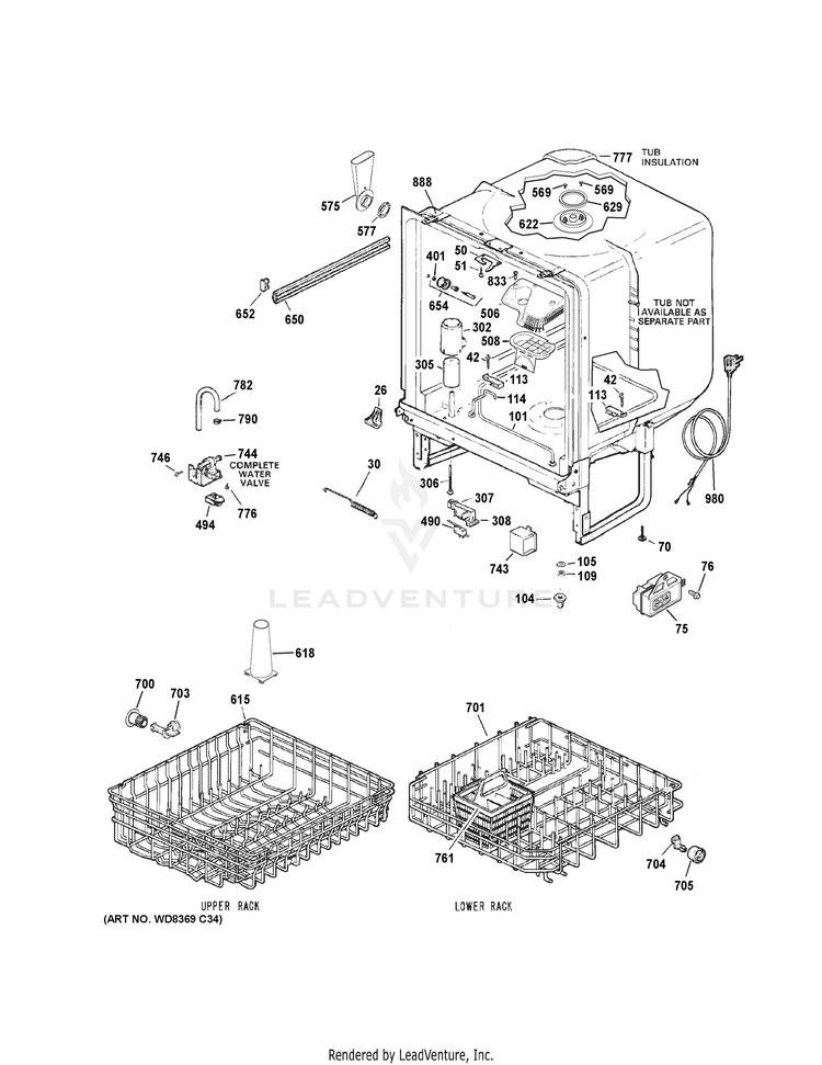 General Electric Dishwasher Parts