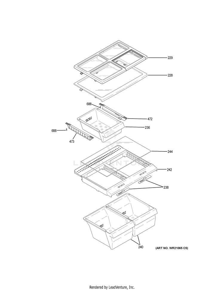 GE GIE18HSHLRSS Refrigerator - PartsWarehouse