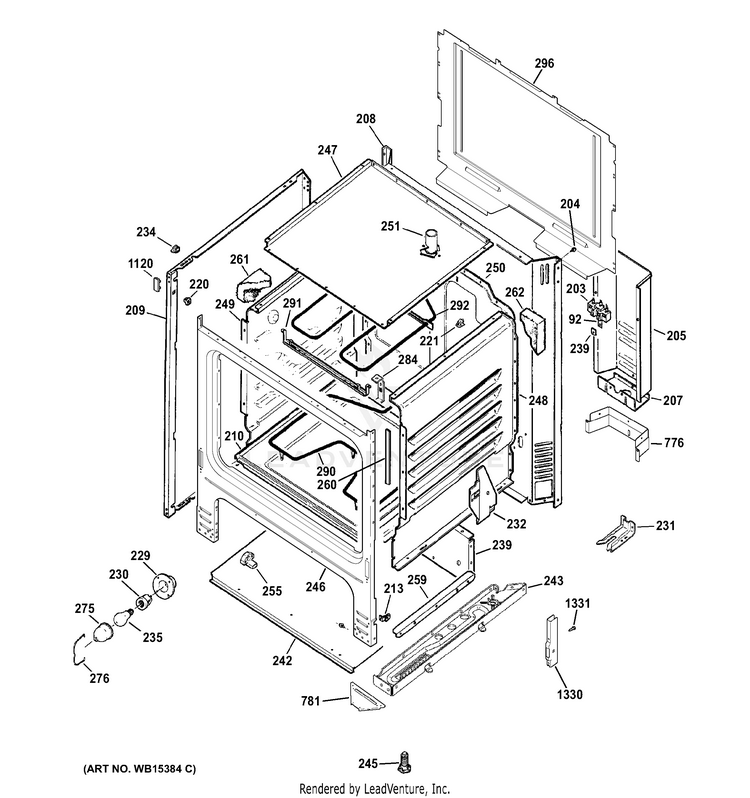 GE JBS45DF1BB Electric Range - PartsWarehouse