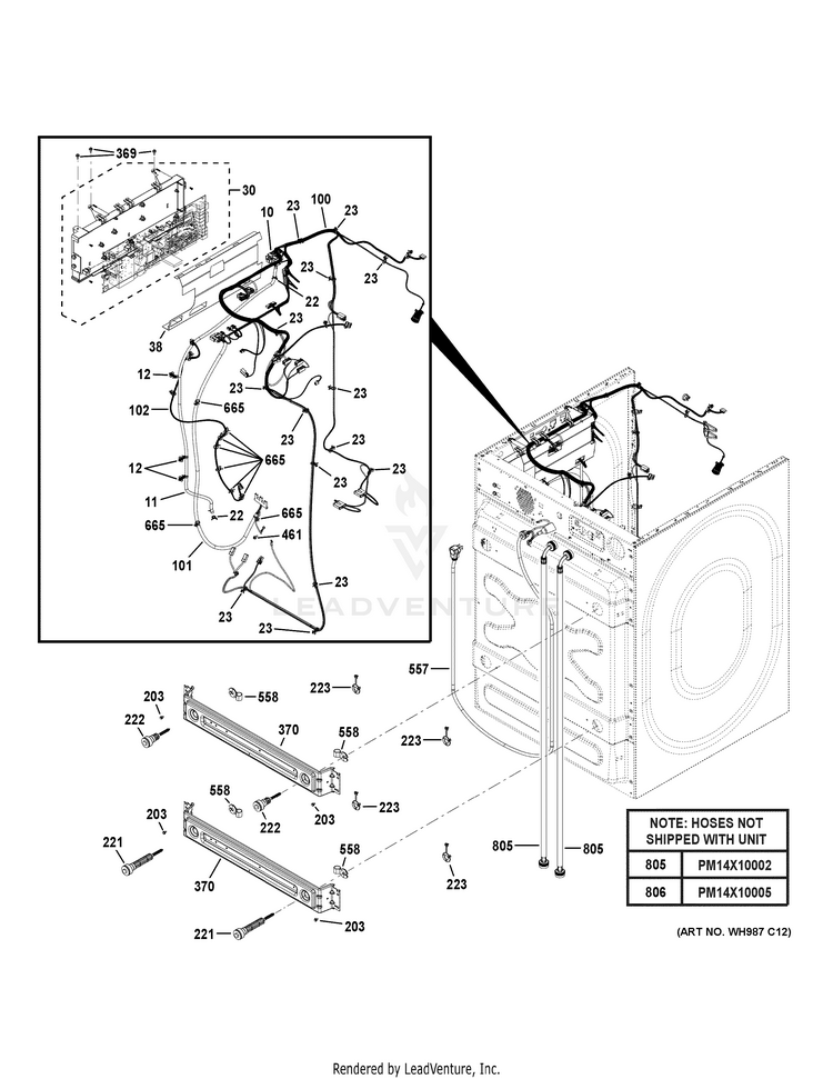GE GFWR2700H0WW Washer | Partswarehouse