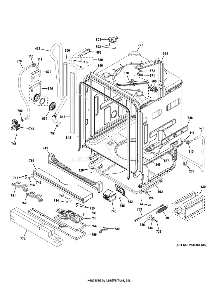 GE PDT750SMF2ES Dishwasher | Partswarehouse