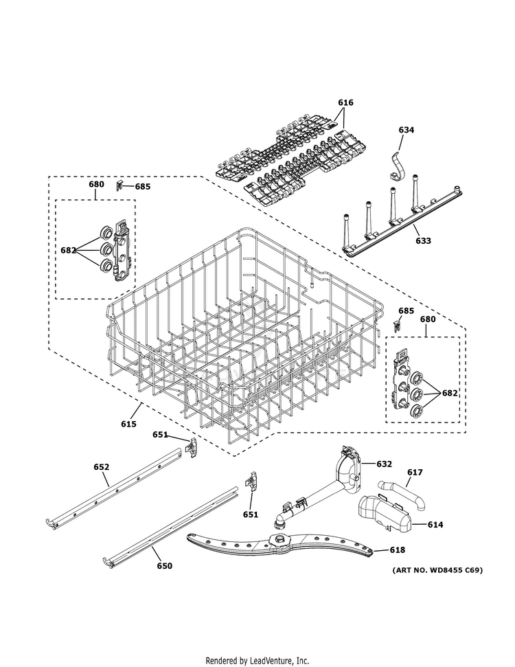 GE GDF645SMN0ES Dishwasher | Partswarehouse