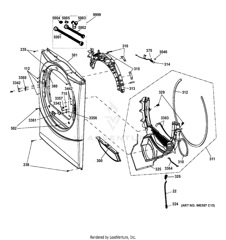 GE GFDS140ED1WW Electric Dryer | Partswarehouse