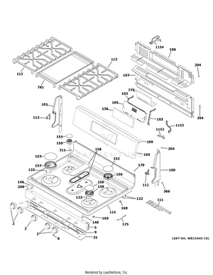 JGB735SP1SS Interactive Exploded View