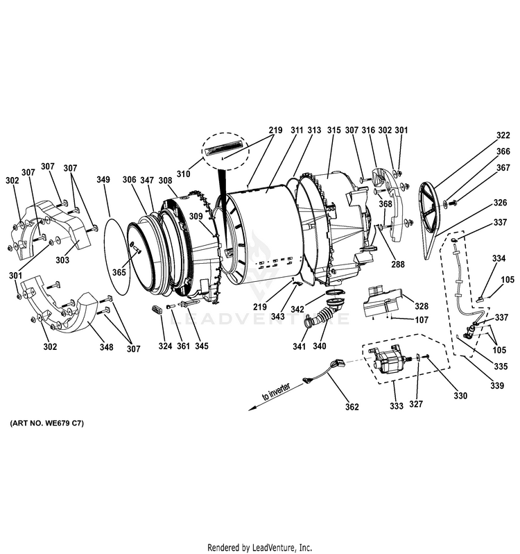 GE GFWS1500D0WW Washer - PartsWarehouse