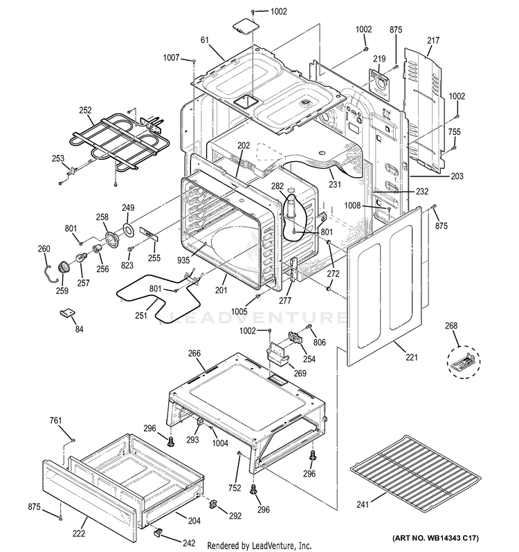 GE JB250RF4SS Electric Range | Partswarehouse