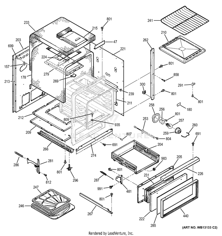 GE JGRS06BEJ2BB Gas Range | Partswarehouse