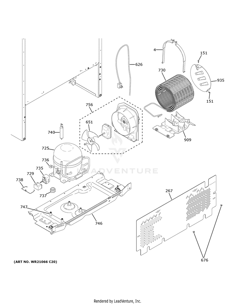 GE GIE19JSNBRSS Refrigerator - PartsWarehouse