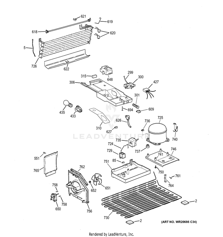 GE GTH18GBDHRBB Refrigerator | Partswarehouse