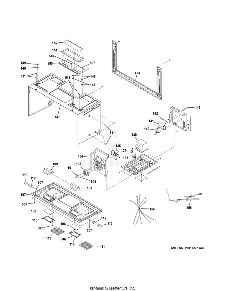 GE JVM3160DF5BB Microwave | Partswarehouse