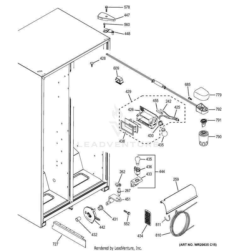 GE GSE22ESHC SS Refrigerator - PartsWarehouse