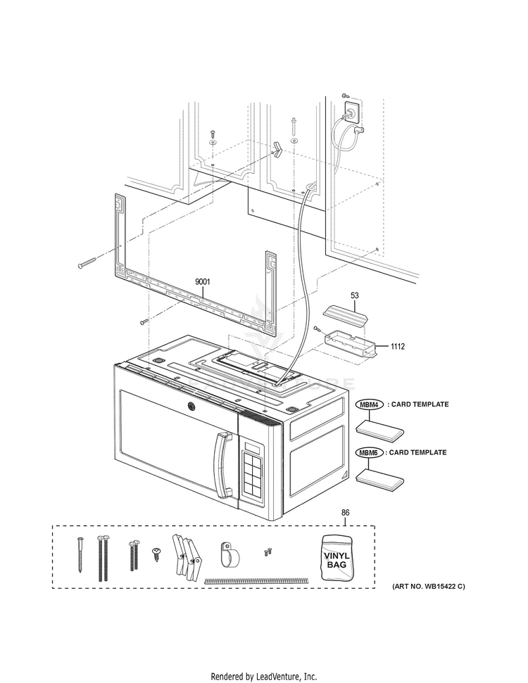 GE JNM3163RJ5SS Microwave - PartsWarehouse