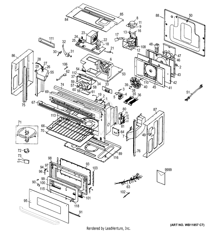 GE ZMC1095WB001 Microwave | Partswarehouse