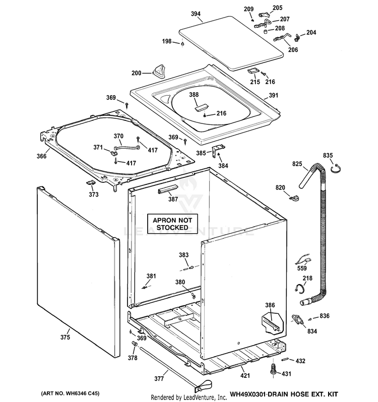 GE GTWN2800D1WW Washer | Partswarehouse